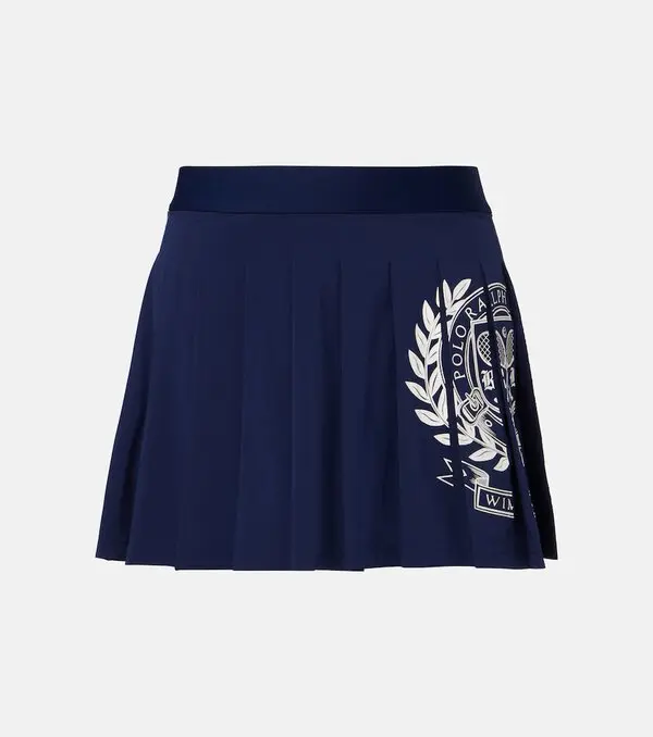 Polo Ralph Lauren X Wimbledon Logo Pleated Tennis Skirt - Blue