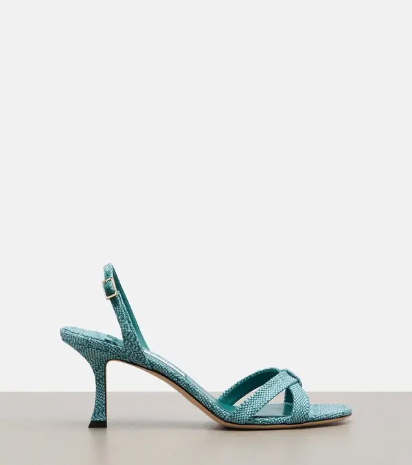 JIMMY CHOO Elsy Woven Slingback Sandals