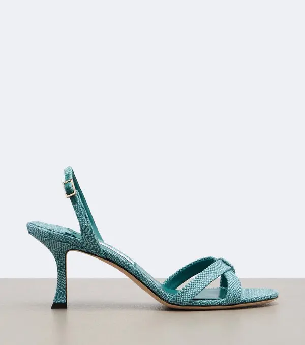 JIMMY CHOO Elsy Woven Slingback Sandals