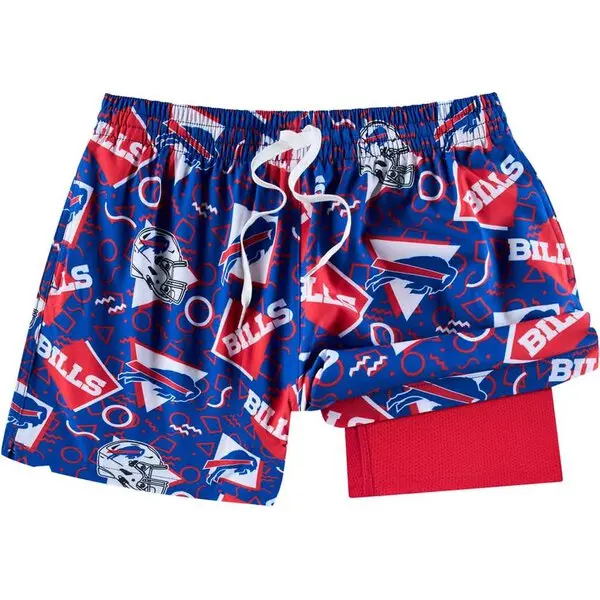 CHUBBIES Buffalo Bills Game Day Fit Classic Lined Swim Trunks - Blue