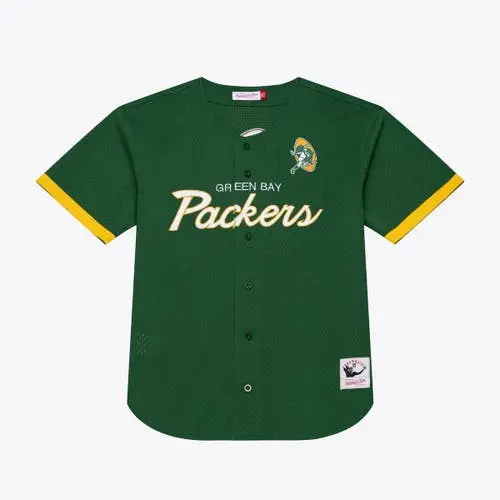 Mitchell & Ness Bay Packers Head Coach Mesh Full-button Fashion Jersey
