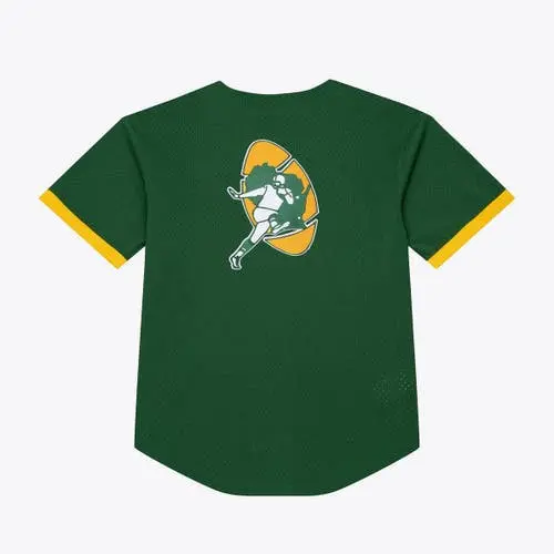 Mitchell & Ness Bay Packers Head Coach Mesh Full-button Fashion Jersey
