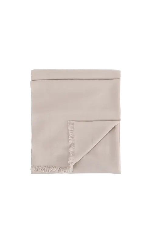 ESTHERA Wool Logo Scarf - Grey