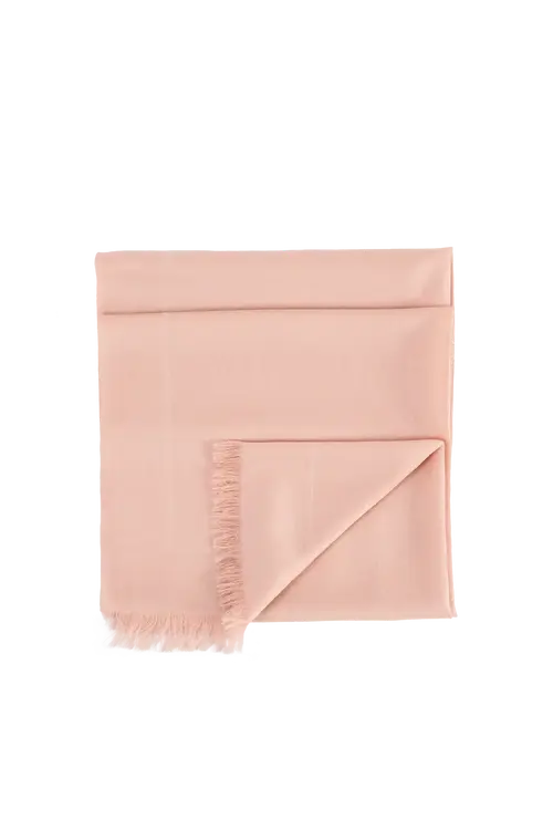 ESTHERA Wool Logo Scarf - Light Pink