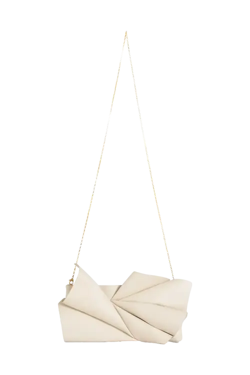 ESTHERA Midnight Bloom Leather Clutch