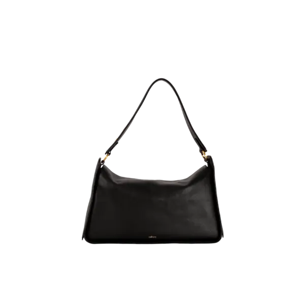 ESTHERA 10am Maxi Leather Shoulder Bag - Black