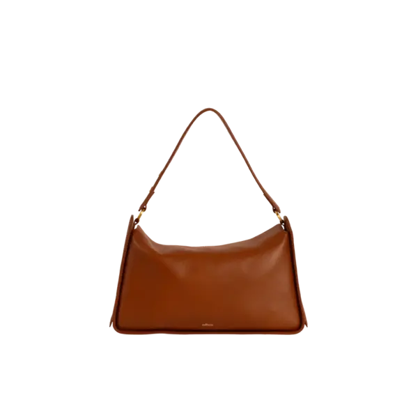 ESTHERA 10am Maxi Leather Shoulder Bag - Caramel