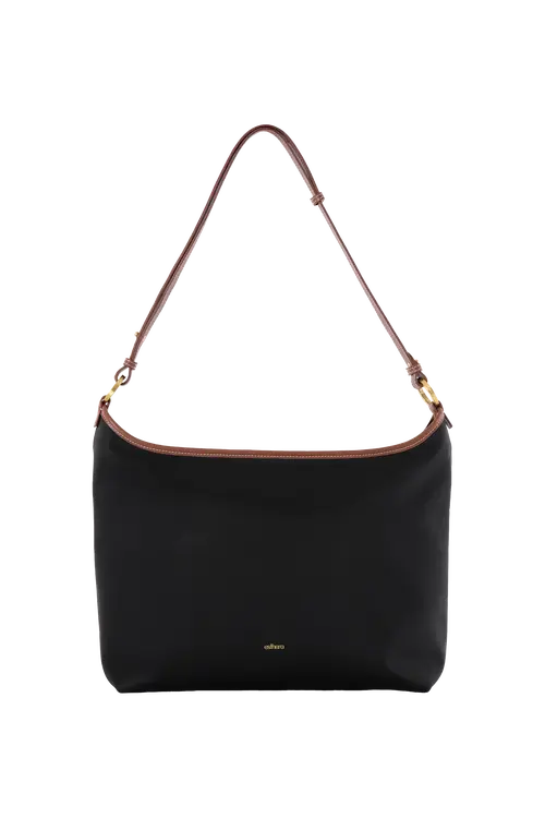 ESTHERA Rider Nylon Hobo Bag - Black