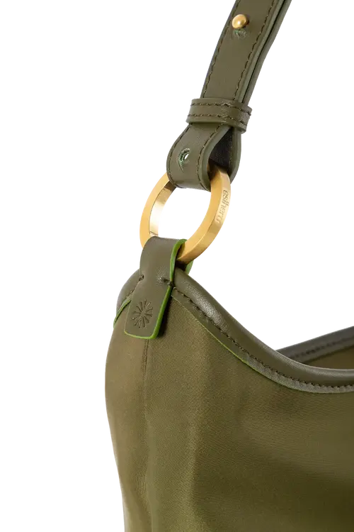 ESTHERA Rider Nylon Hobo Bag - Green