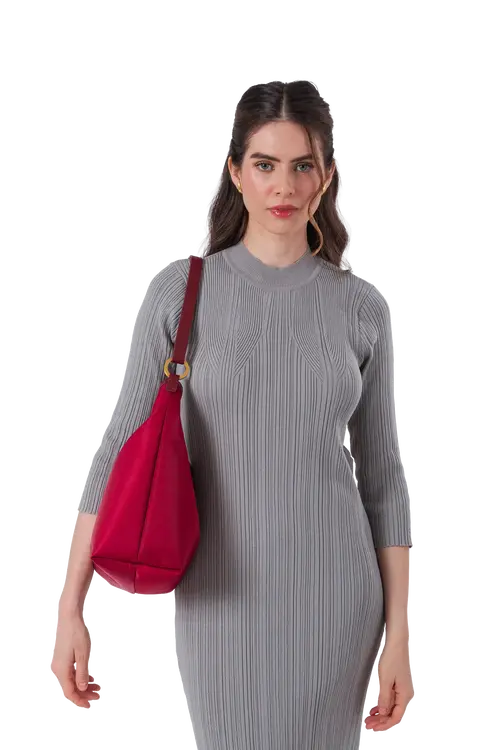 ESTHERA Rider Nylon Hobo Bag - Green