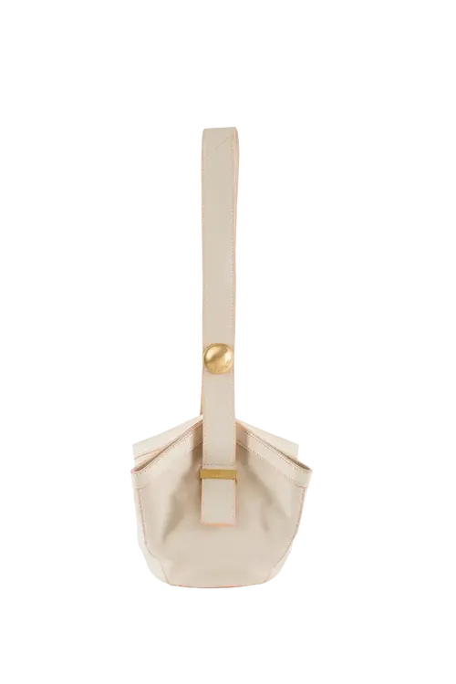 ESTHERA 1111am Leather Shoulder Bag - Sand