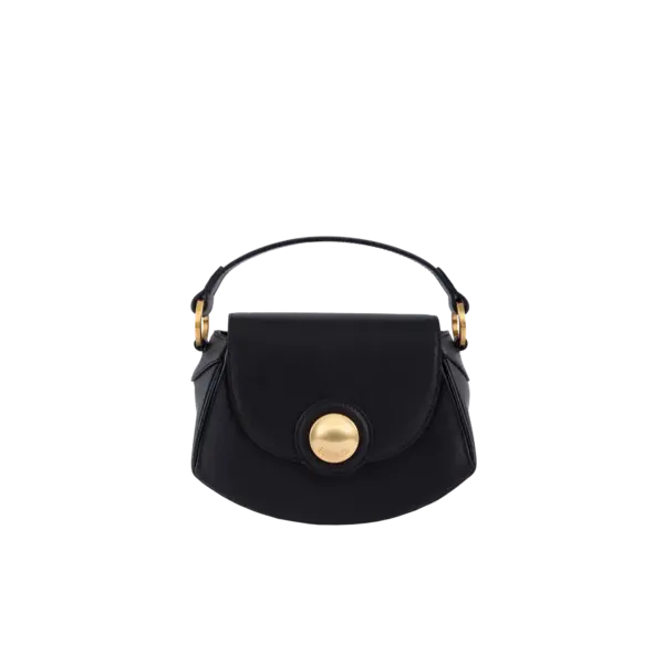 ESTHERA 7pm Faux Fur Shoulder Bag - Black