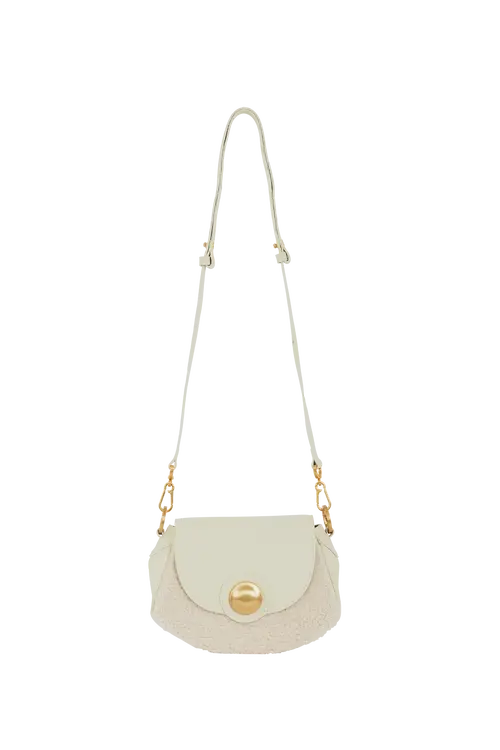 ESTHERA 7pm Leather Handbag - Sand