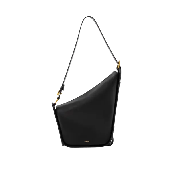 ESTHERA 10am Leather Belted Strap Bag - Black