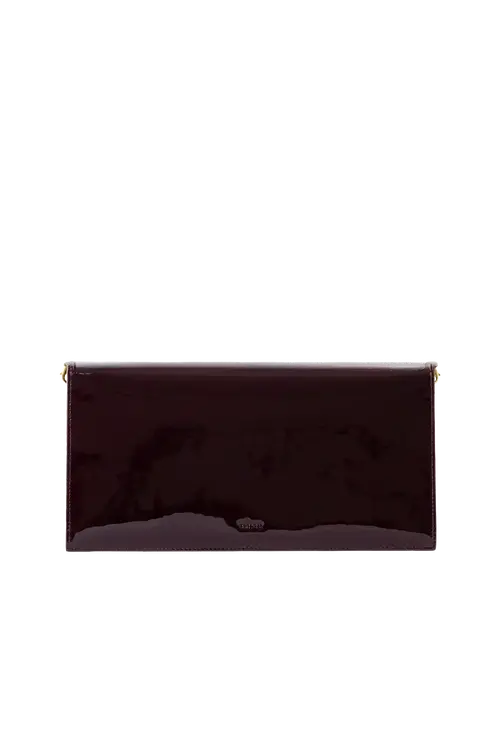ESTHERA 1am Leather Envelope Bag - Burgundy