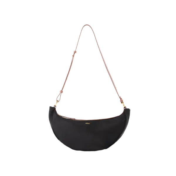 ESTHERA Luna Half Moon Bag - Black