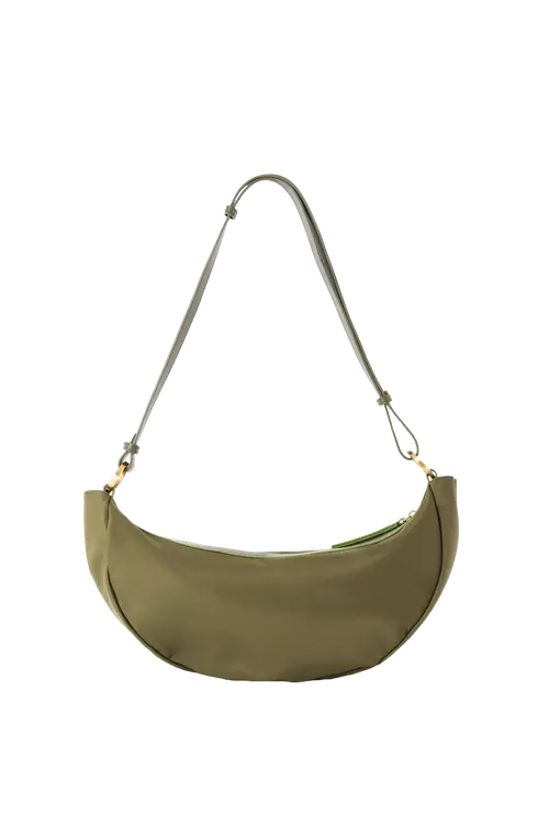 ESTHERA Luna Half Moon Bag - Green