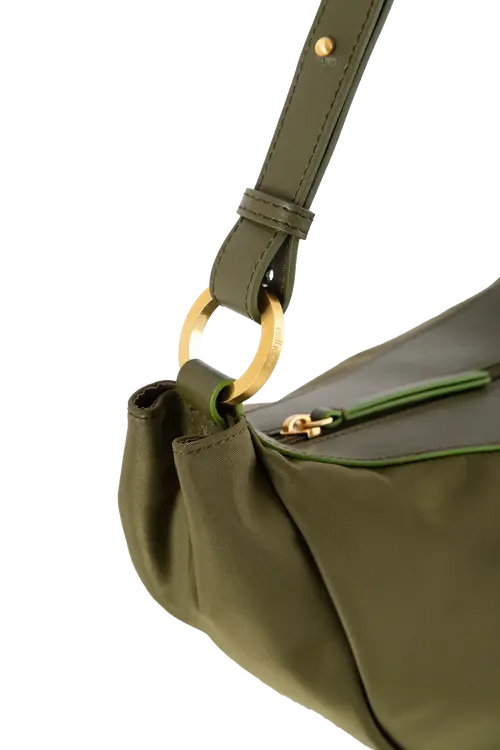 ESTHERA Luna Half Moon Bag - Green