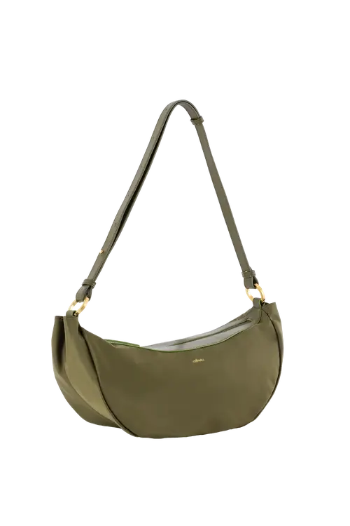 ESTHERA Luna Half Moon Bag - Green