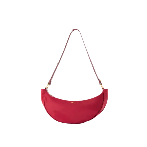 ESTHERA Luna Half Moon Bag - Red
