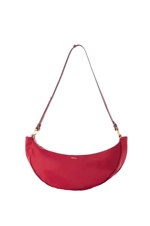 ESTHERA Luna Half Moon Bag - Red