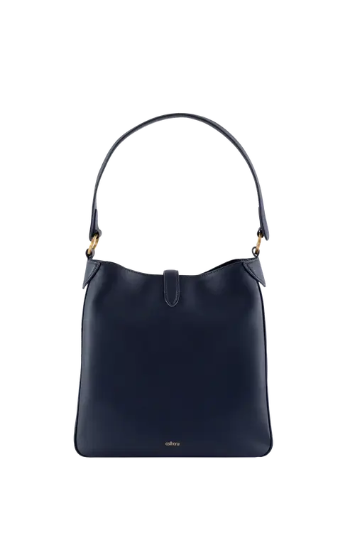 ESTHERA 10am Leather Shoulder Bag - Blue