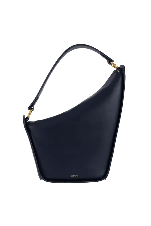 ESTHERA 10am Leather Shoulder Bag - Blue