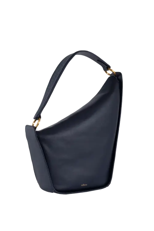 ESTHERA 10am Leather Shoulder Bag - Blue