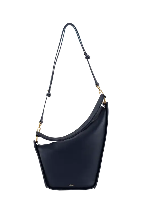 ESTHERA 10am Leather Shoulder Bag - Blue
