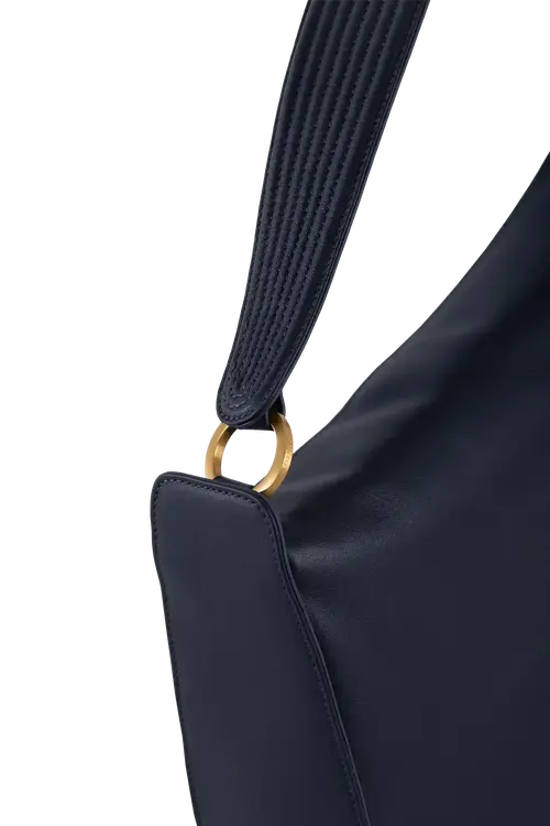 ESTHERA 10am Leather Shoulder Bag - Blue
