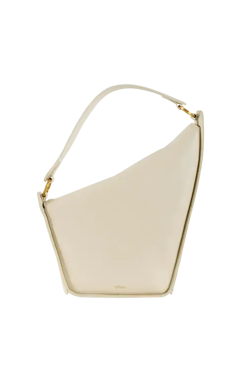 ESTHERA 10am Leather Shoulder Bag - Sand