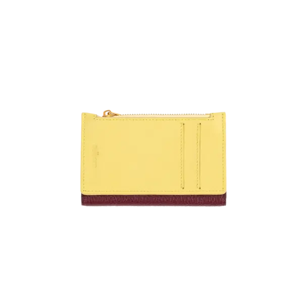 ESTHERA Modular Leather Wallet - Burgundy