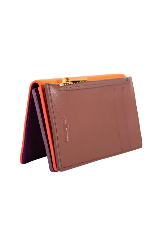 ESTHERA Modular Leather Wallet - Orange