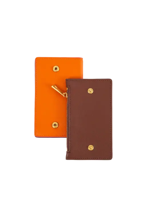 ESTHERA Modular Leather Wallet - Orange