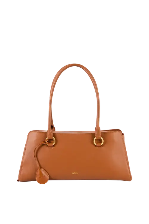 ESTHERA 5 Pm Leather Shoulder Bag - Caramel