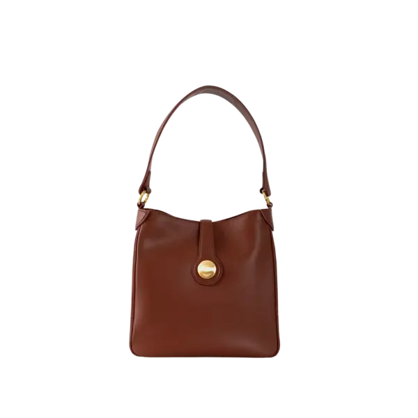 ESTHERA 9am Leather Shoulder Bag - Brown