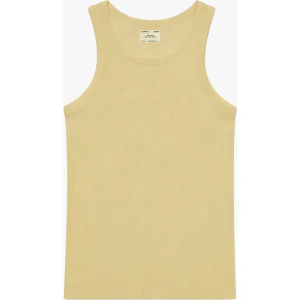 CALIFORNIA INCLINE Ribbed High Neck Tank - Fennel Pollen