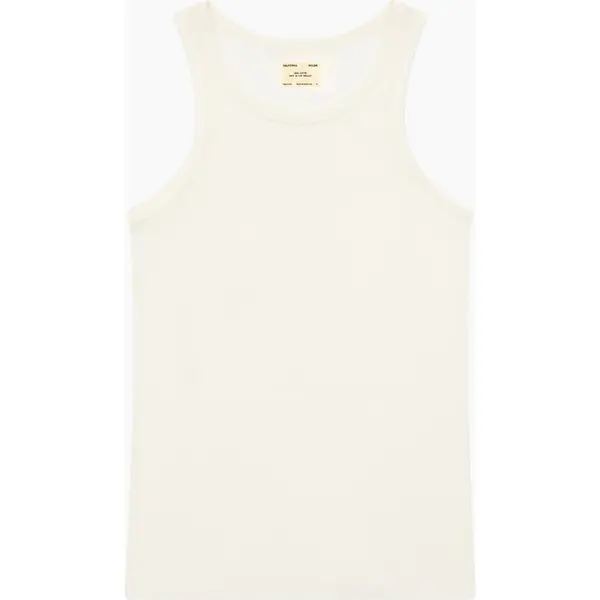 CALIFORNIA INCLINE Ribbed High Neck Tank - Salt