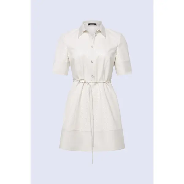 Bcbgmaxazria White Short Sleeve Dress - Snow White