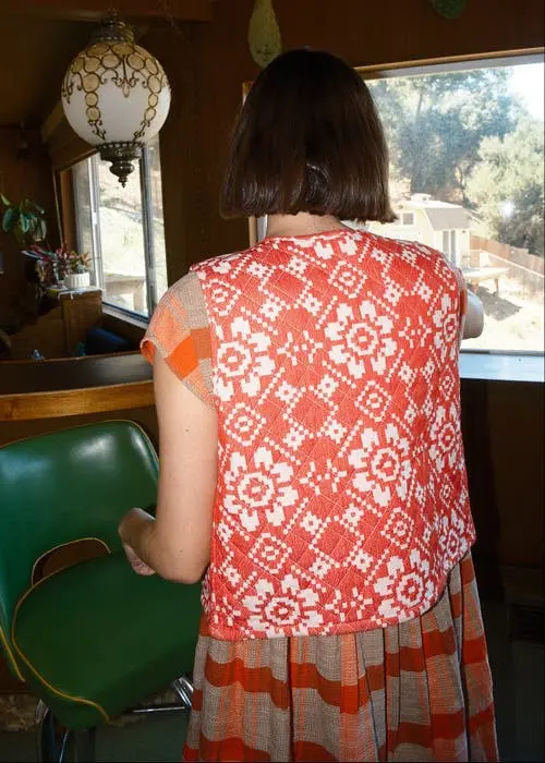 Ace & Jig Reversible Quilted V-neck Vest - Love