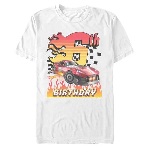 HOT WHEELS Gt Scorcher 6th Birthday Graphic T-shirt - White