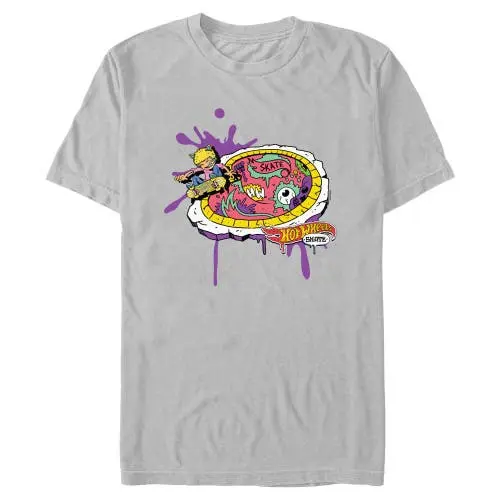 HOT WHEELS Animated Skating Badge Graphic T-shirt