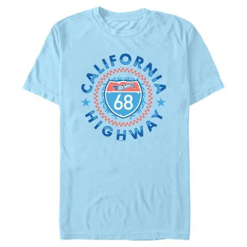 HOT WHEELS California Highway 68 Graphic T-shirt - Light Blue