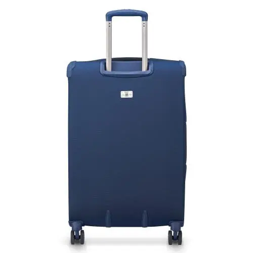 81028242 Delsey Helium Dlx Checked-medium 25 Inch Softside Expandable Luggage With Spinner Wheels