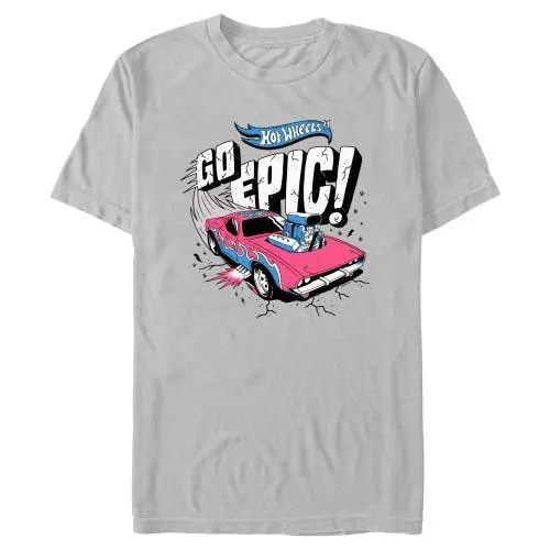 HOT WHEELS Go Epic Retro Car Graphic T-shirt - Ice Grey