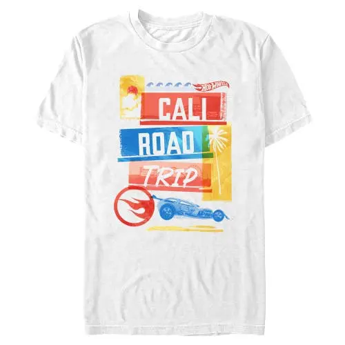 HOT WHEELS Cali Road Trip Racing Graphic T-shirt - White