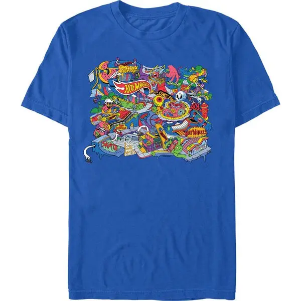 HOT WHEELS Challenge Skate Park Graphic T-shirt - Royal Blue