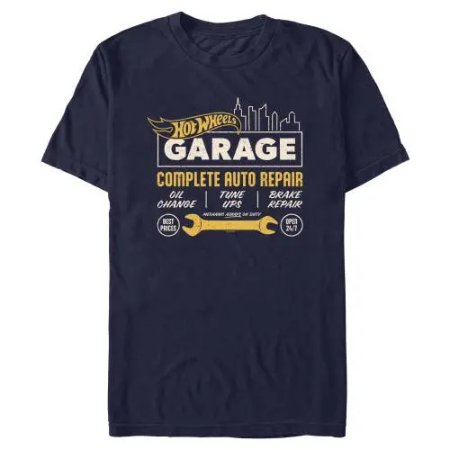 HOT WHEELS Garage Complete Auto Repair Graphic T-shirt - Navy Blue