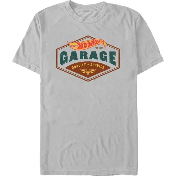 HOT WHEELS Garage Quality Service Graphic T-shirt - Ice Grey