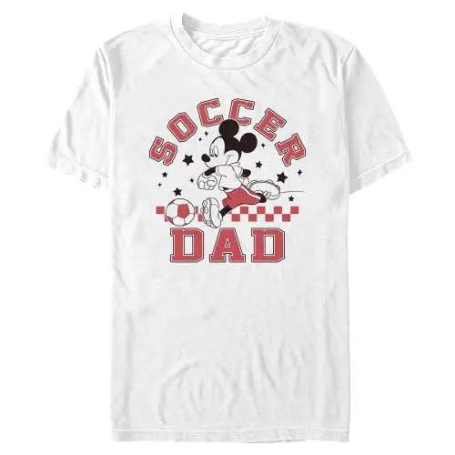 MICKEY & FRIENDS Soccer Dad Ball Graphic T-shirt - White